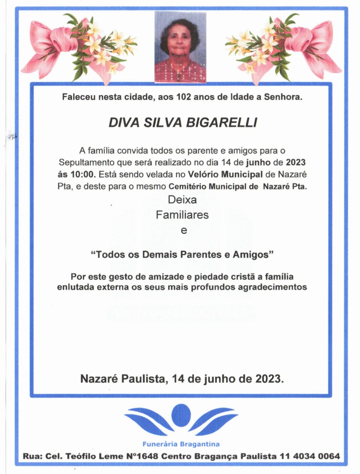 DIVA SILVA BIGARELLI – Grupo Bragantina
